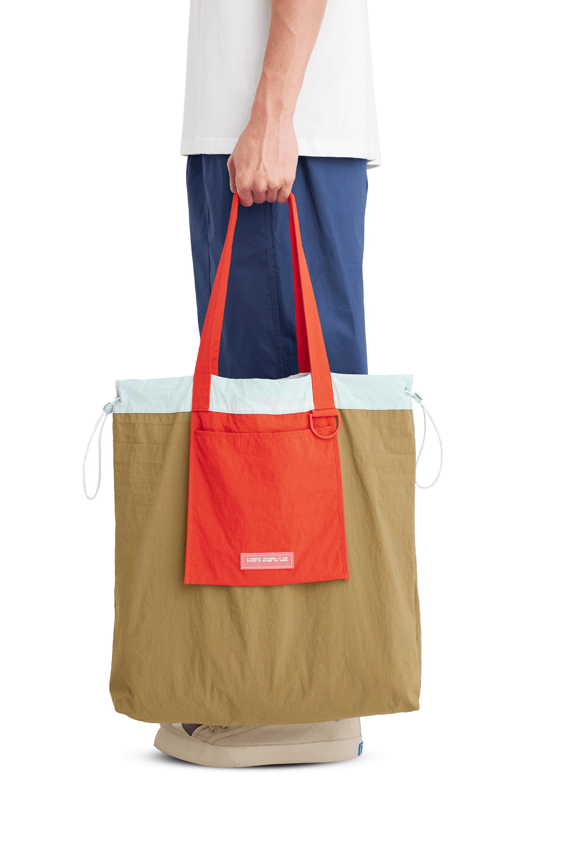 Colourblock Drawstring Toggle Tote | Beyond The Vines
